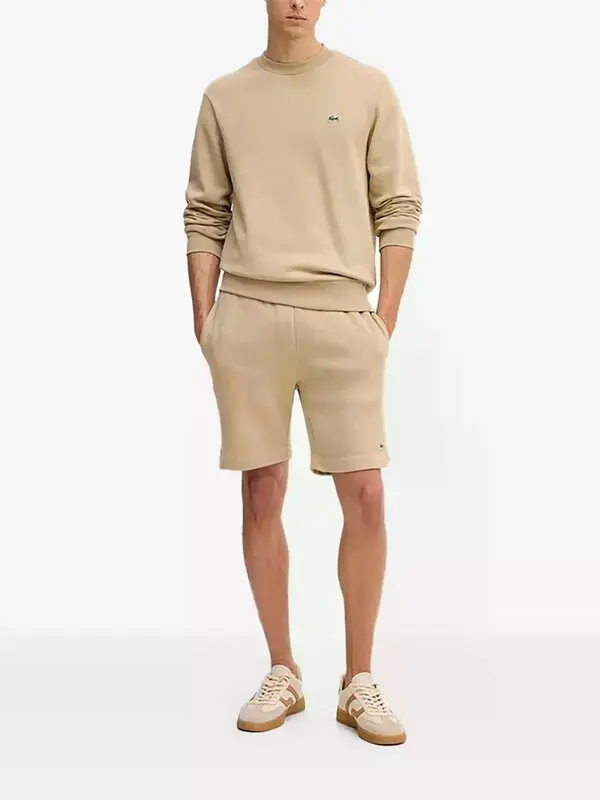 Lacoste Logo Patch Shorts - Neutrals