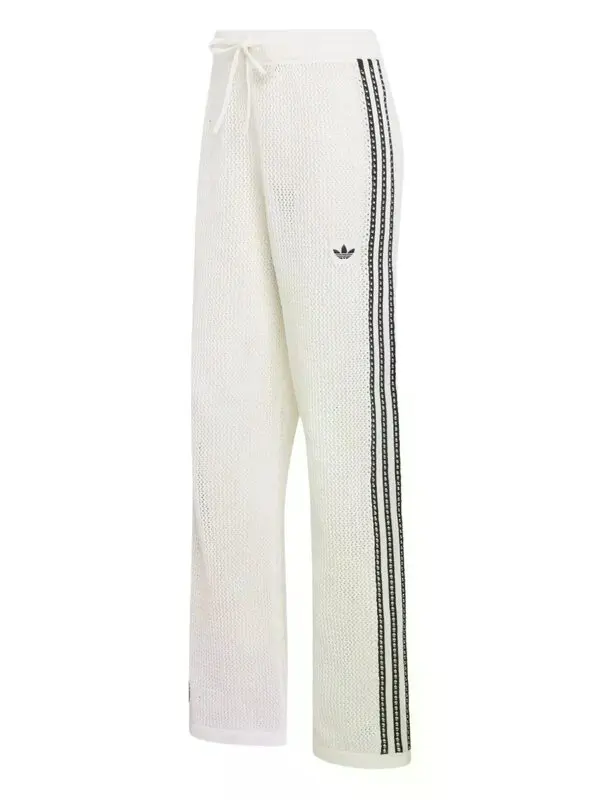 Adidas Stripe-detail Drawstring Track Pants - Neutrals