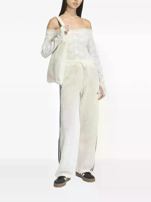 Adidas Stripe-detail Drawstring Track Pants - Neutrals