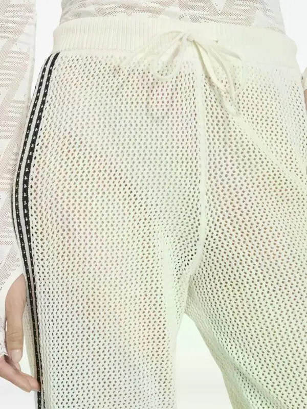 Adidas Stripe-detail Drawstring Track Pants - Neutrals
