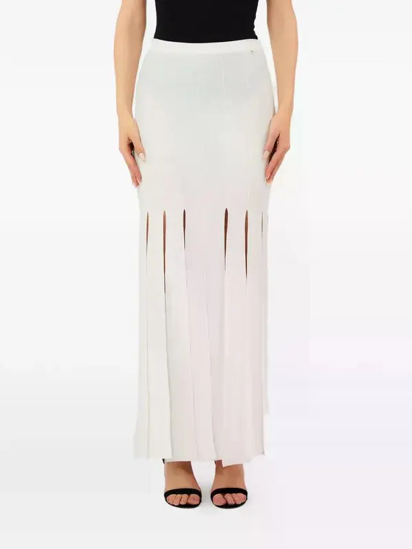 Liu Jo Fringed Maxi Skirt - White
