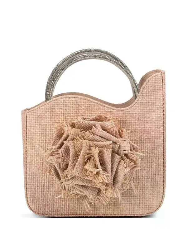 LE SILLA Fringed Flower Tote Bag