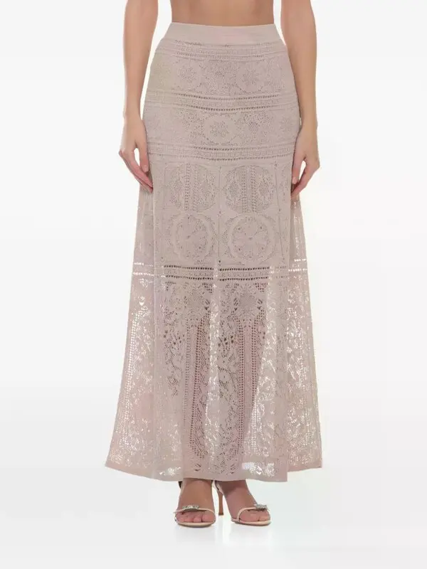 D.exterior Crochet Maxi Skirt