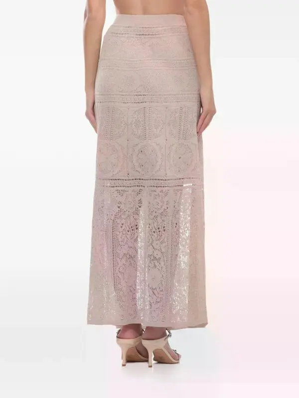 D.exterior Crochet Maxi Skirt