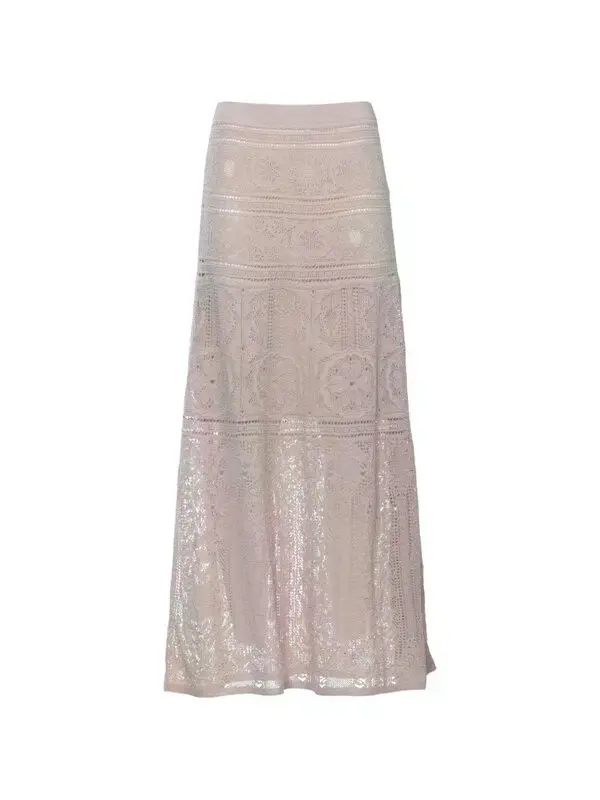 D.exterior Crochet Maxi Skirt