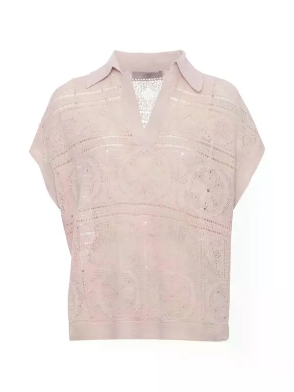 D.exterior Crocheted Blouse