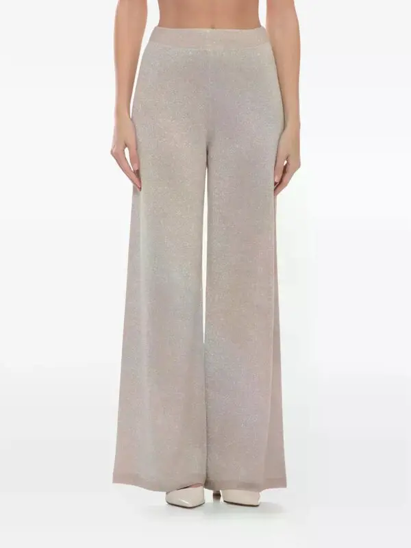 D.exterior Elasticated Palazzo Pants - Neutrals