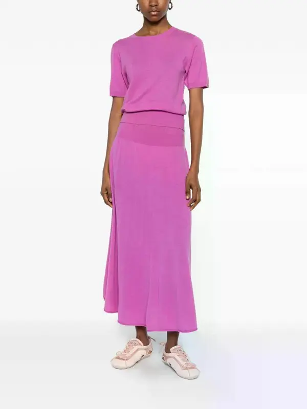 Extreme Cashmere Noor Fine-knit Short-sleeve Sweater - Pink