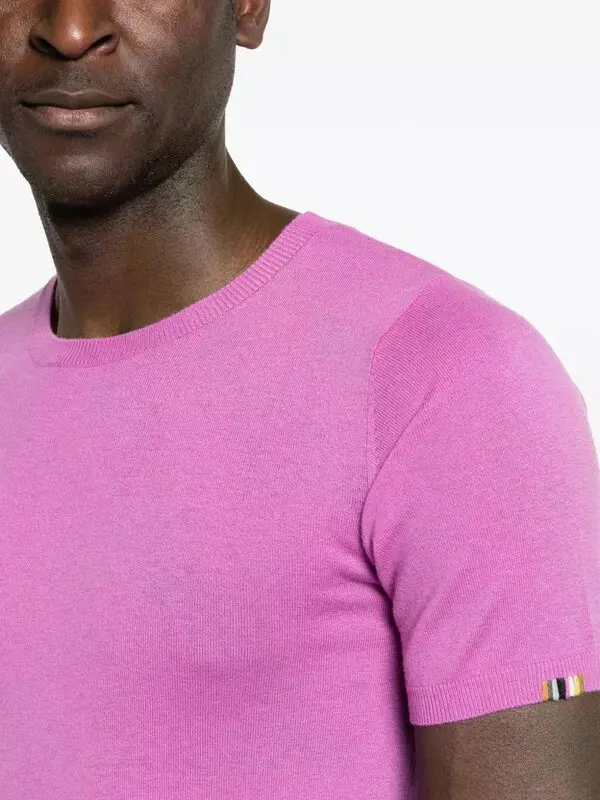 Extreme Cashmere Noor Fine-knit Short-sleeve Sweater - Pink