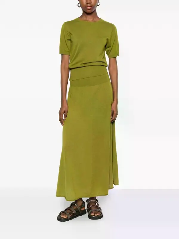 Extreme Cashmere Noor Fine-knit Short-sleeve Sweater
