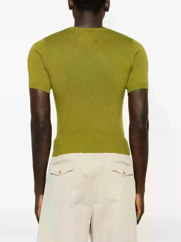 Extreme Cashmere Noor Fine-knit Short-sleeve Sweater