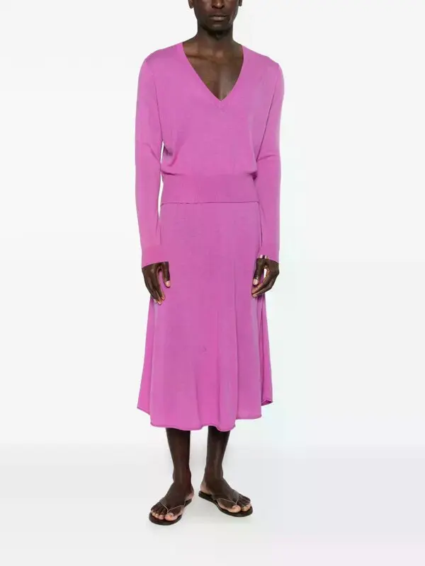 Extreme Cashmere Collin V-neck Cropped Sweater - Pink