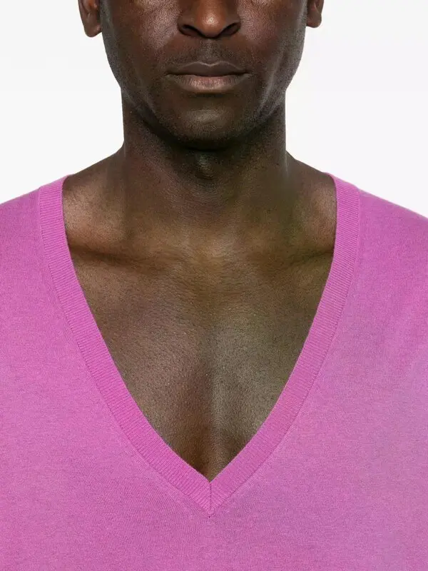 Extreme Cashmere Collin V-neck Cropped Sweater - Pink