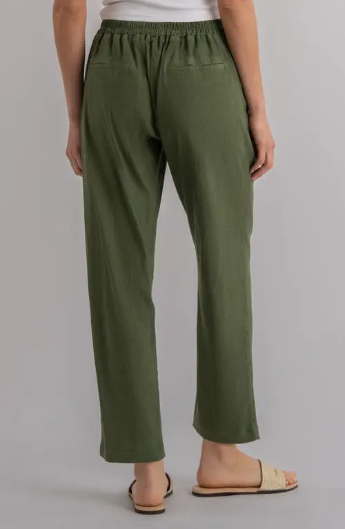 Kut From The Kloth Rosalie Tapered Linen-blend Pants - Dill