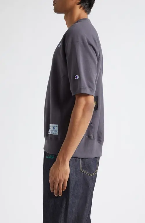 Undercover X Champion Short Sleeve Sweatshirt - Gray Purple
