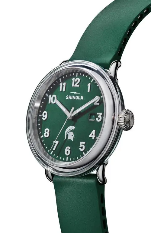 Shinola Detrola Spartan Rubber Strap Watch