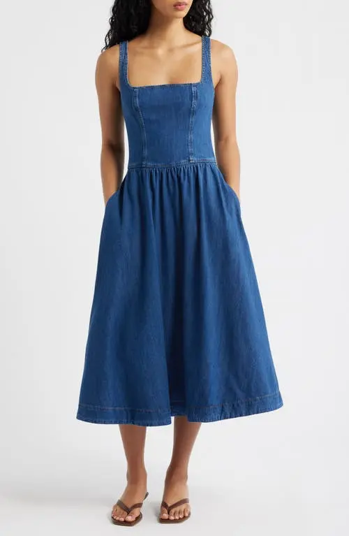 REFORMATION Janu Denim Midi Dress - Morant