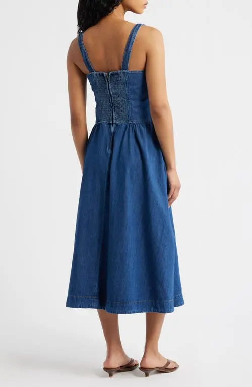 REFORMATION Janu Denim Midi Dress - Morant