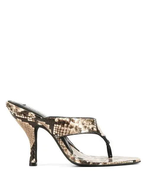 NAKED WOLFE Martine Leather Heels - Snake
