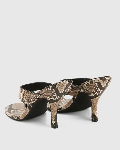 NAKED WOLFE Martine Leather Heels - Snake
