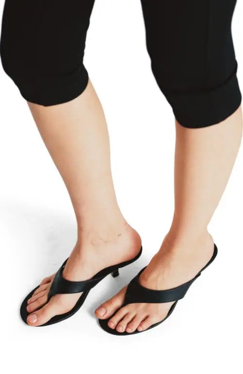 NAKED WOLFE Marley Thong Heeled Sandals - Black