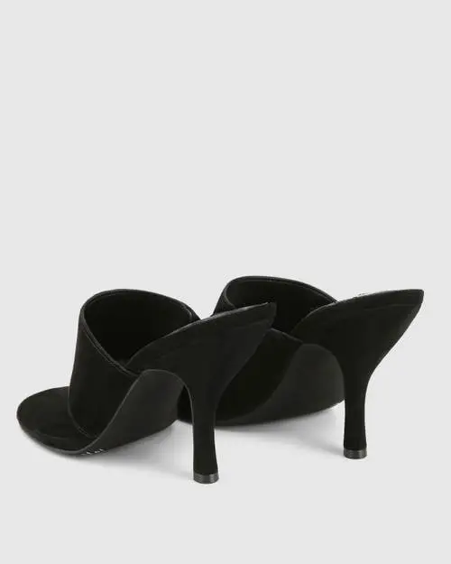 NAKED WOLFE Maxime Suede Heeled Sandals - Black
