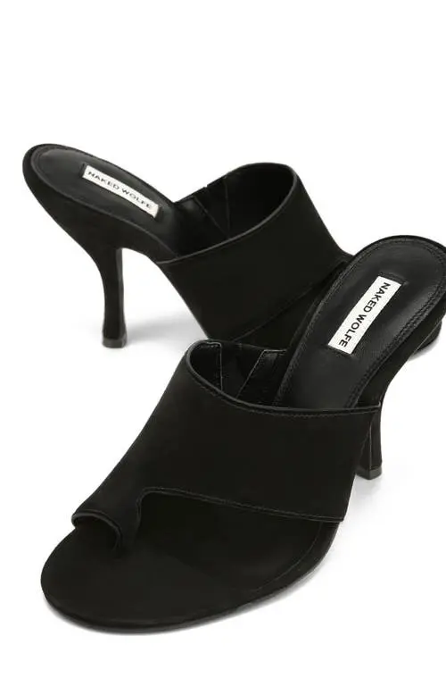 NAKED WOLFE Maxime Suede Heeled Sandals - Black