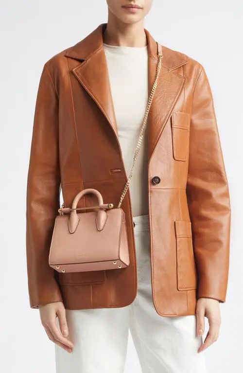 Strathberry Nano Leather Tote - Rose