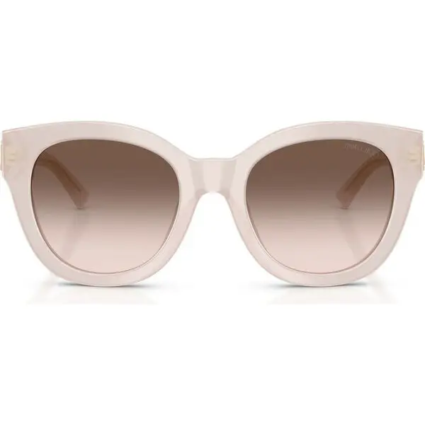 JIMMY CHOO 51mm Round Frame Sunglasses - Opaline Taupe/pink/grey