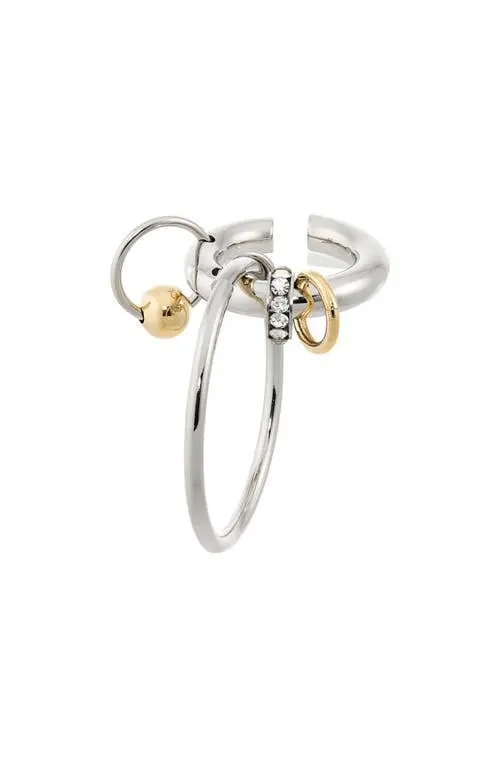 JUSTINE CLENQUET Clark Drop Hoop Ear Cuff - Gold N Palladium