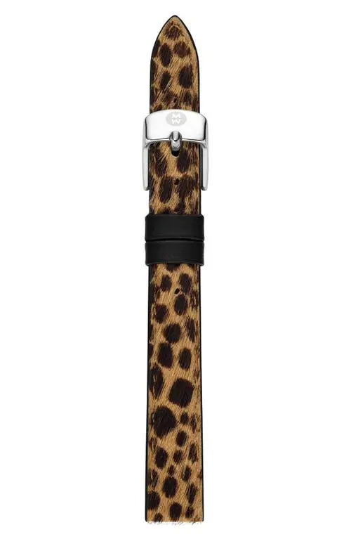 Michele 12mm Leopard Print Calf Hair Watch Band - Leopard Multi