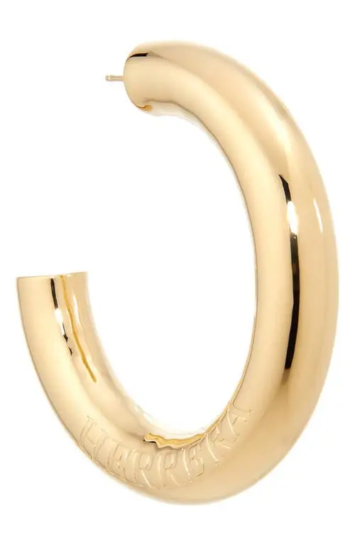 Carolina Herrera Engraved Hoop Earrings
