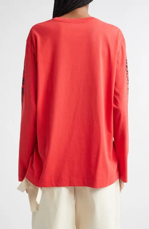 Simone Rocha Dim Sum Logo Long Sleeve Cotton Graphic T-shirt