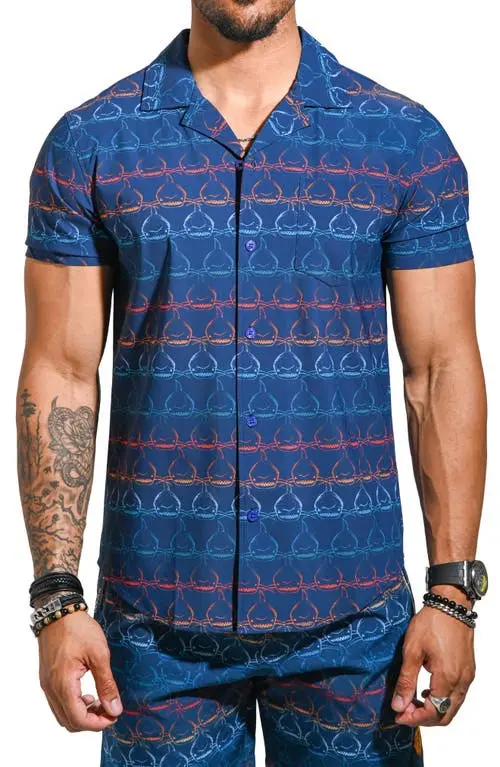 MACEOO Beachsharkwave Cotton Camp Shirt