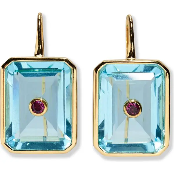 LIZZIE FORTUNATO Poolside Tile Drop Earrings - Blue