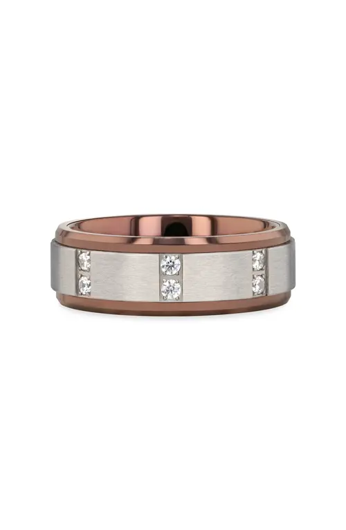 LARSON JEWELERS Beowulf Raised Center Tungsten Wedding Band