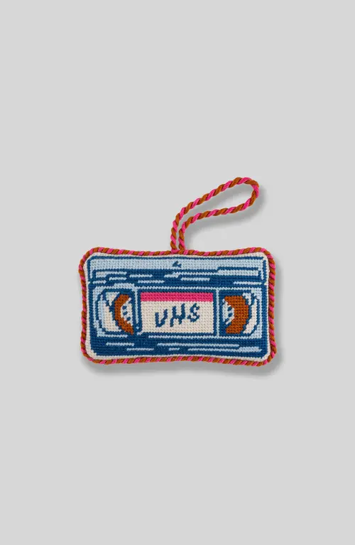 FURBISH Needlepoint Tape Bag Charm - Blue