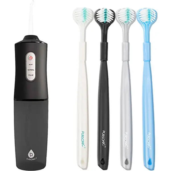 PURSONIC Water Flosser & 3d Advanced Tech Toothbrush Set - Multicolor