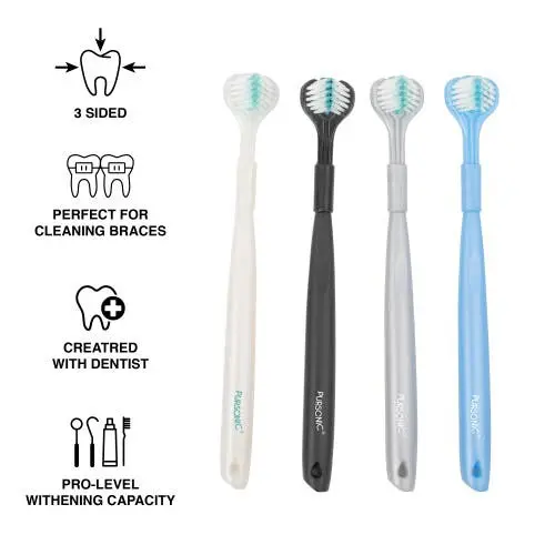 PURSONIC Water Flosser & 3d Advanced Tech Toothbrush Set