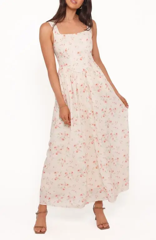 PETAL & PUP Vespa Floral Fit & Flare Dress - Peach Floral