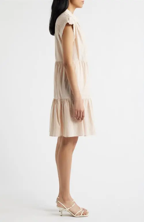 Eliza J Cap Sleeve Tiered Shirtdress