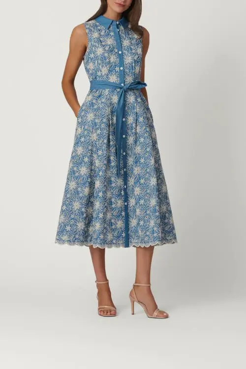 Shoshanna Embroidered Kendra Dress
