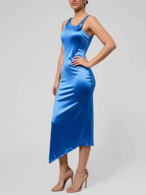 Rachel Rachel Roy Asymmetrical Neck Midi Dress