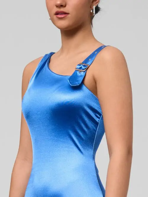 Rachel Rachel Roy Asymmetrical Neck Midi Dress