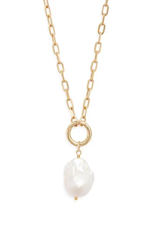 SET & STONES James Baroque Pearl Necklace - Gold