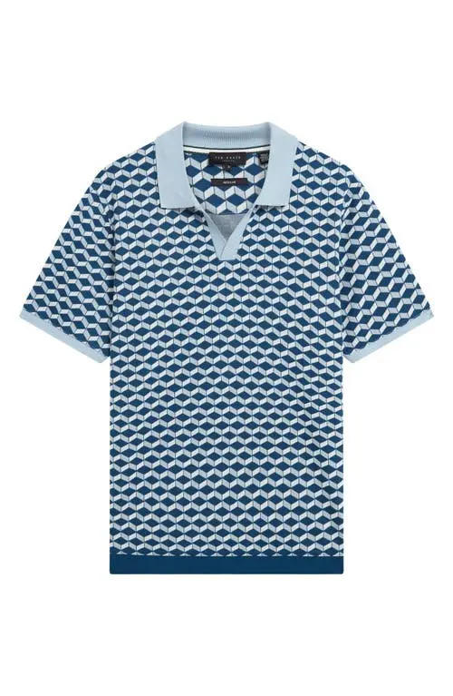 Ted Baker London Lirien Johnny Collar Polo - Dk-blue