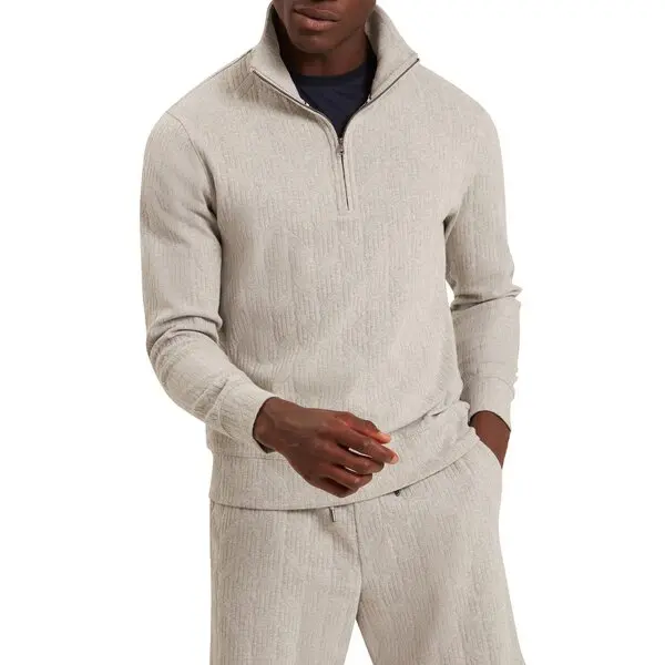 Ted Baker London Texture Quarter Zip Sweatshirt
