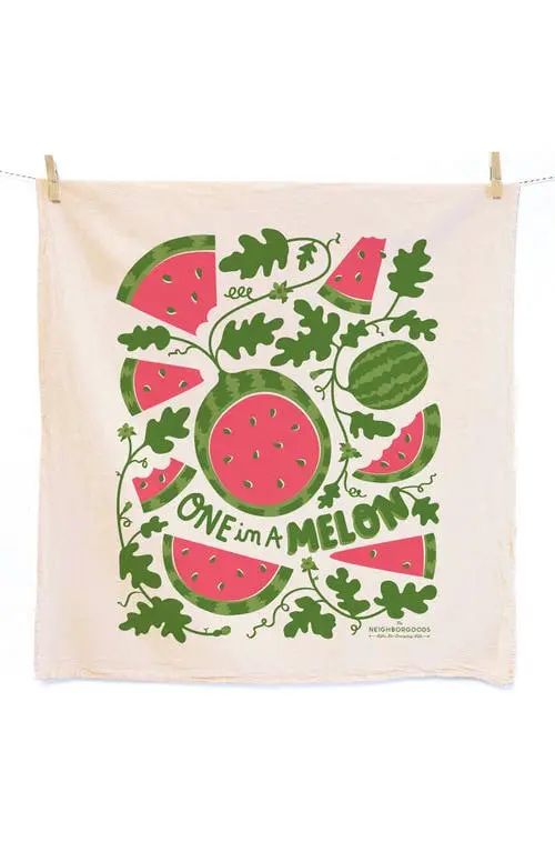THE NEIGHBORGOODS Set Of 2 Tomato & Watermelon Dish Towels