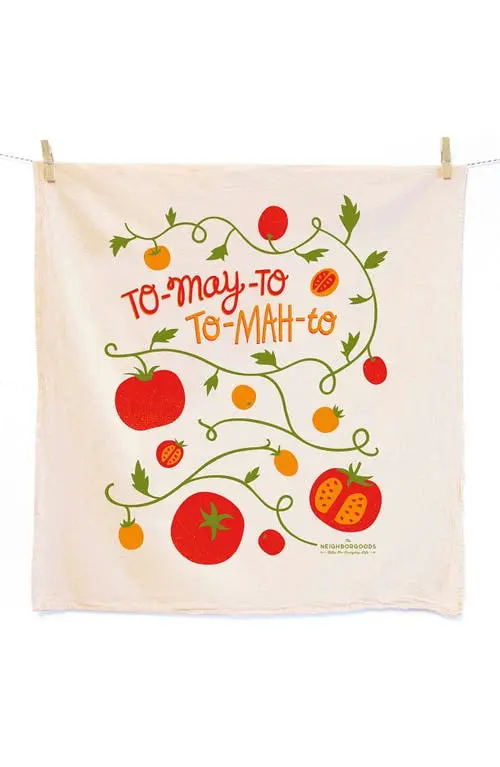 THE NEIGHBORGOODS Set Of 2 Tomato & Watermelon Dish Towels