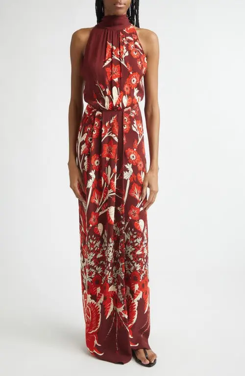 Johanna Ortiz Sacred Currents Floral Print Maxi Dress